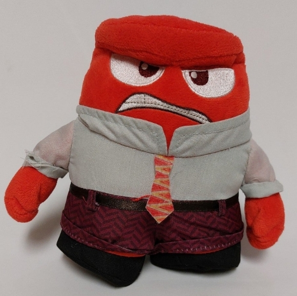 Disney | Toys | Disney Pixar Inside Out Anger Plush Angry Red | Poshmark